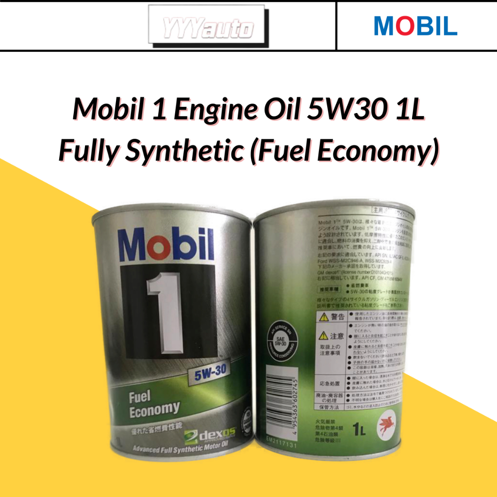 MOBIL 1 5W30 TIN ENGINE OIL 1L MINYAK HITAM FULLY SYNTHETIC 5W-30 ...