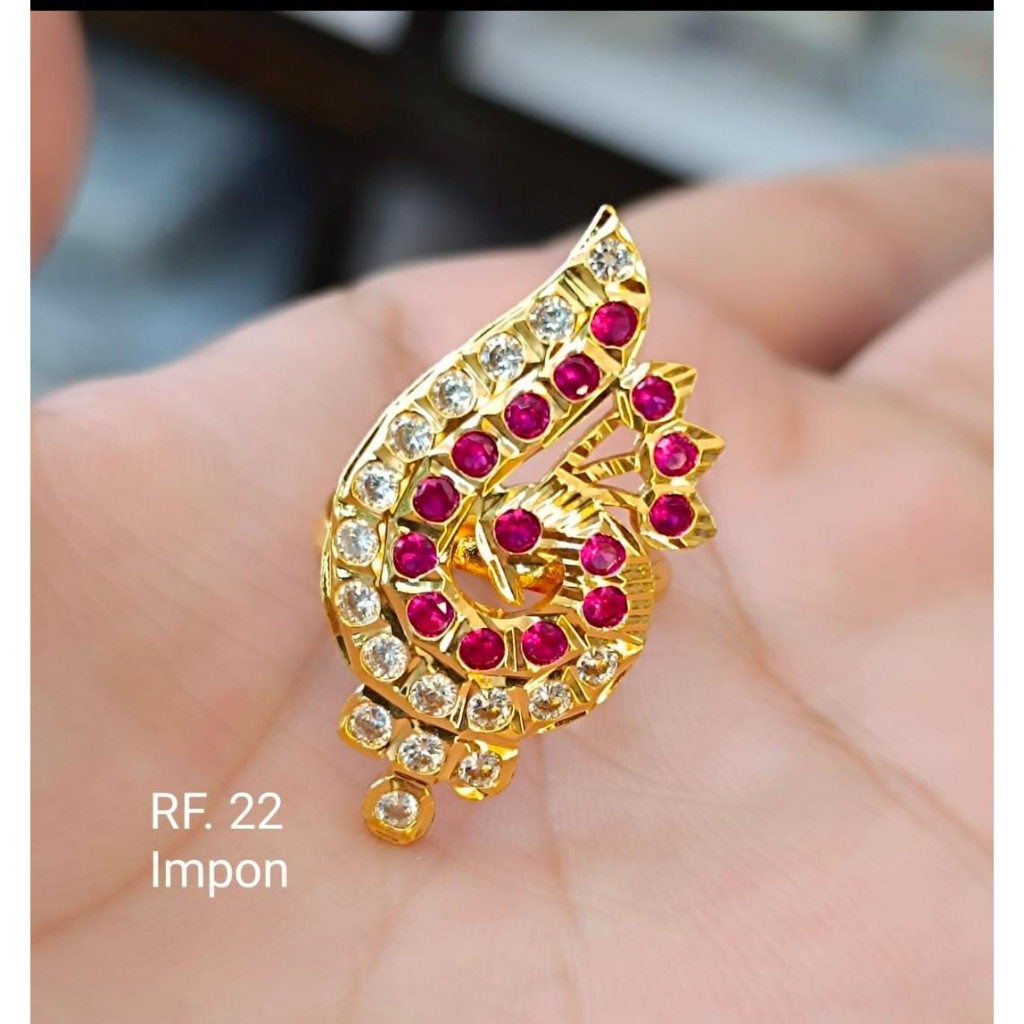 Ready stock Indian gold plated finger ring | Shopee Malaysia