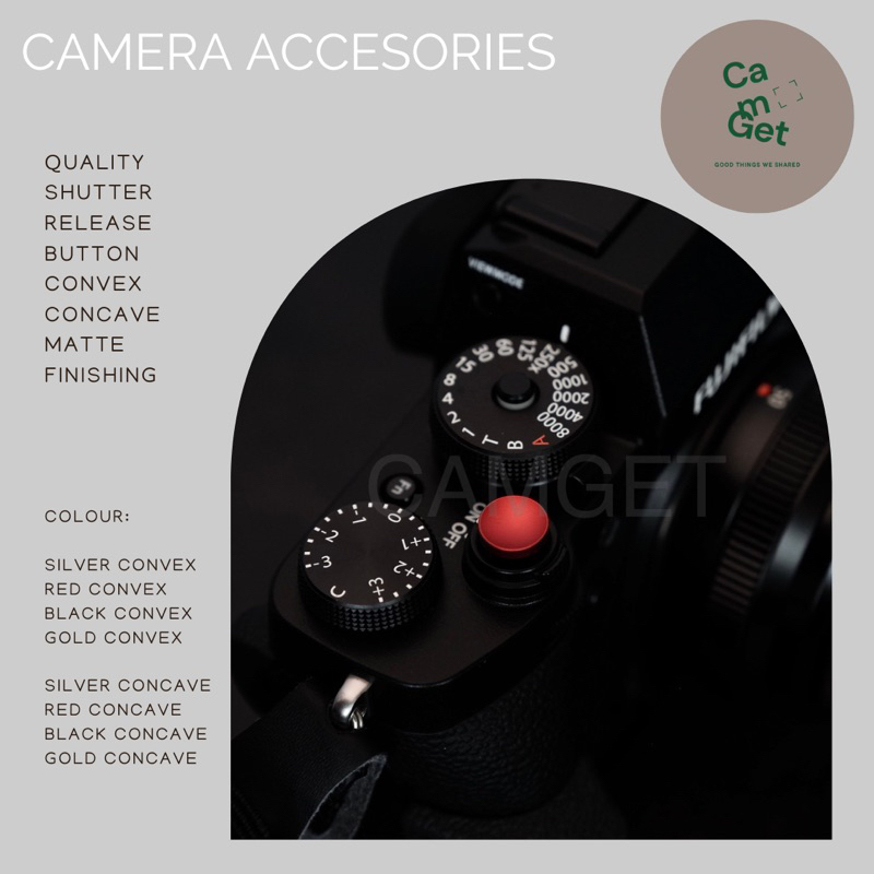 (Ready Stock) Quality Camera Soft Shutter Release Button Convex Concave Matte Finishing Fujifilm ...