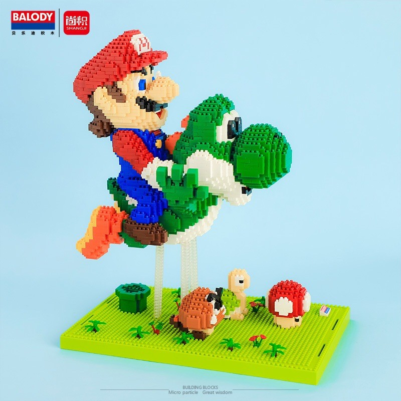 100% Local ReadyStock Balody Block Mario 贝乐迪16168 200574飞天玛丽微颗粒拼装积木 ...