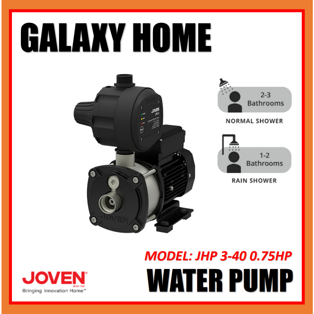 Joven Automatic Domestic Water Pump JHP2-30 0.5hp JHP3-40 0.75hp JHP4-40 1.0hp | Shopee Malaysia