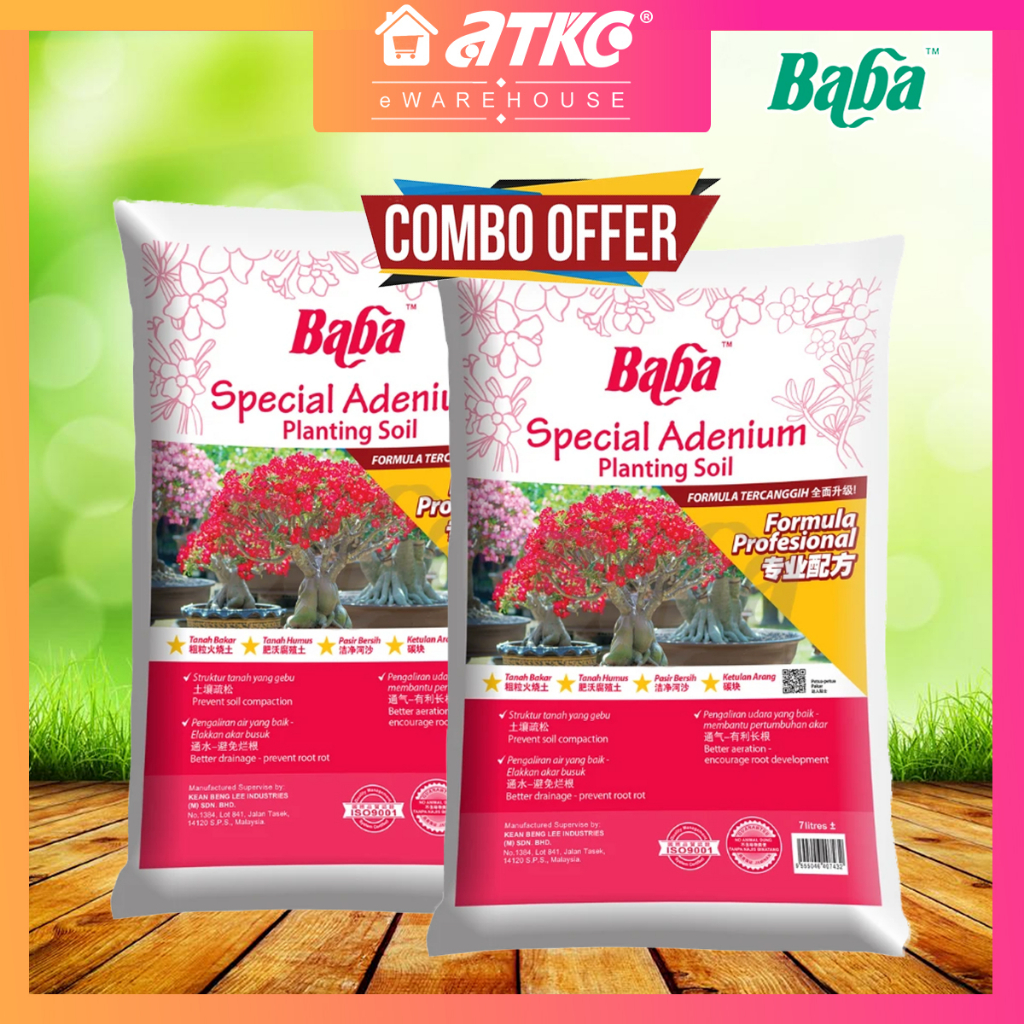 [COMBO] 2x Baba Smart Grow Tanah Tanam Adenium Khas Tanah Bunga ...