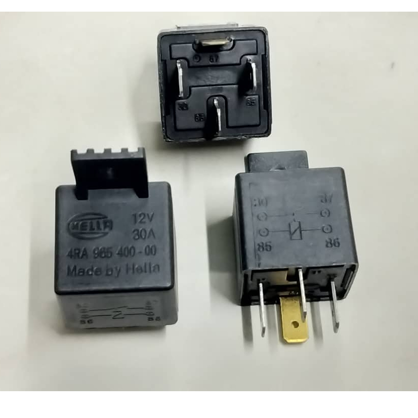Original Hella Relay 12v 30a 4pin (4Ra965400) Geganti Kereta 12v 4kaki ...