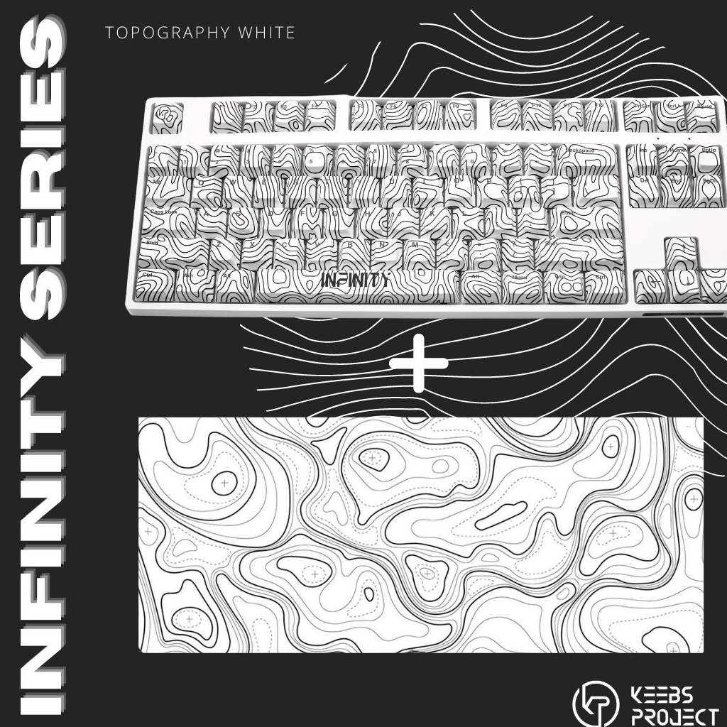 Topography Keycaps- INFINITY SERIES PBT Keycaps Cherry Profile for ...
