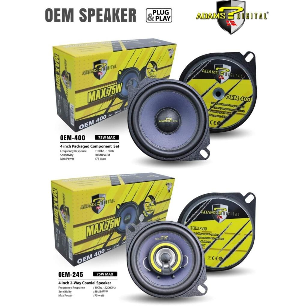 Adams Digital 4" Midbass / 2-Way Speaker Myvi,Wira,Van,Lorry | Shopee ...