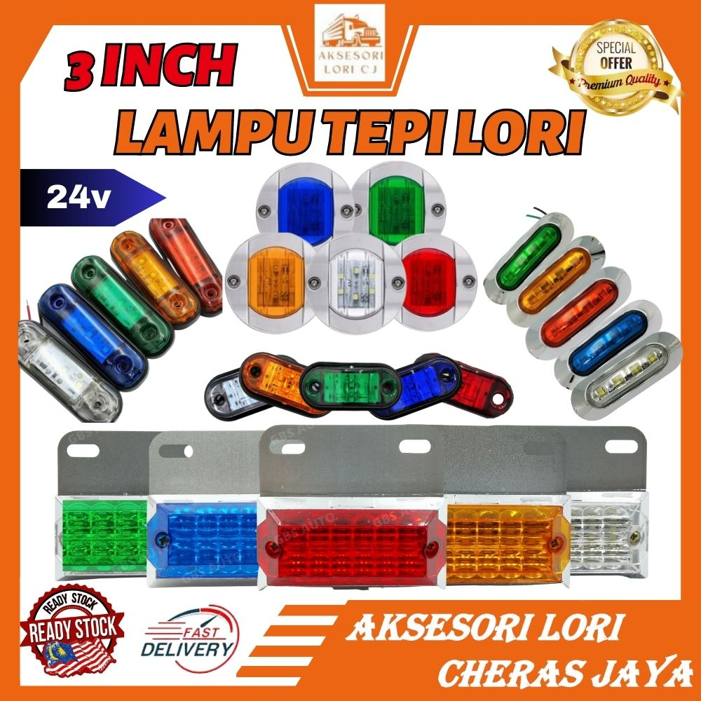 AKSESORI LORI CHERAS JAYA LAMPU TEPI KECIL 24V SIDE MARKER LAMP 24V ...