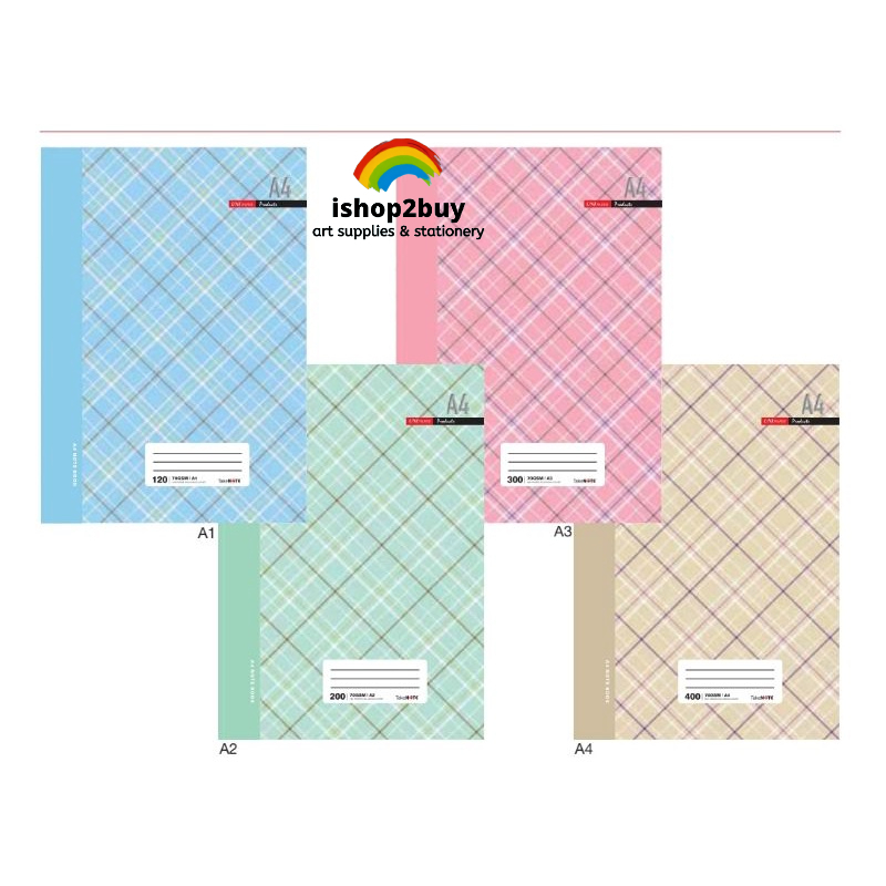 Uni Paper Notebook Hard Cover Note Book A4 70gsm Buku Nota Panjang ...