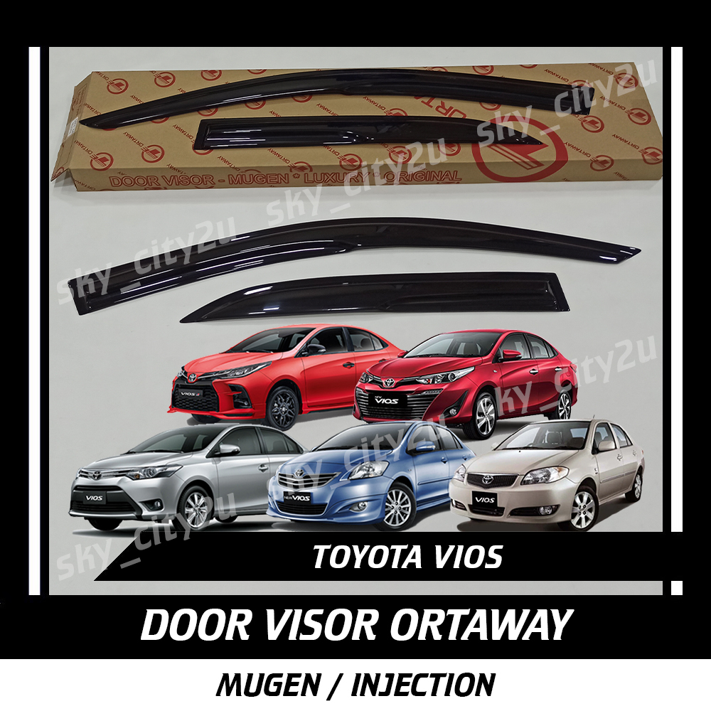 Toyota Vios Door Visor Ortaway 2003 2007 ncp42 2008 ncp93 2009 2010 ...