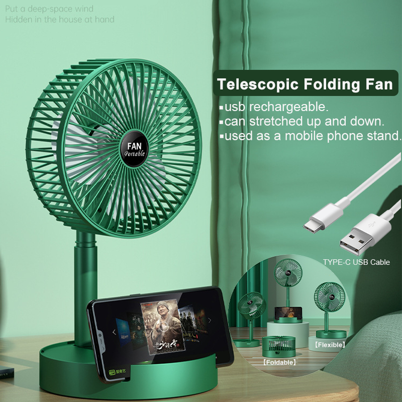 Telescopic Folding Fan Adjustable Mini Fan Kipas Small Cooling Handy ...