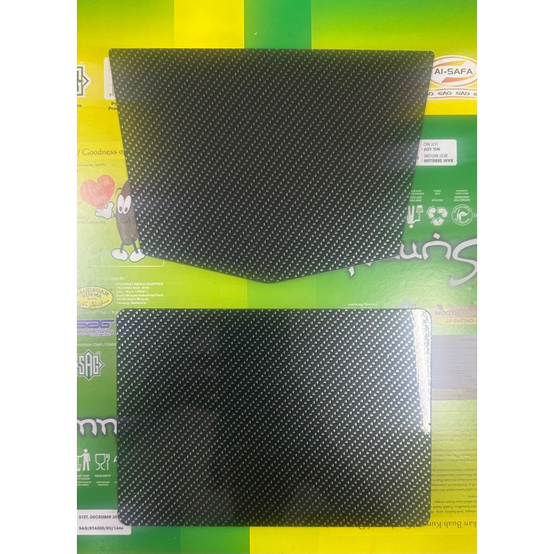 Papan Plate Motor-Carbon PET-Silver(Sticker)-Papan Petak(3m) & Papan V ...