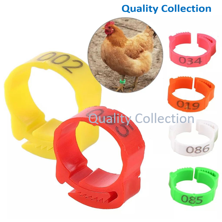 Chicken Foot Ring Adjustable Size Poultry Leg Bands Digital Label ...