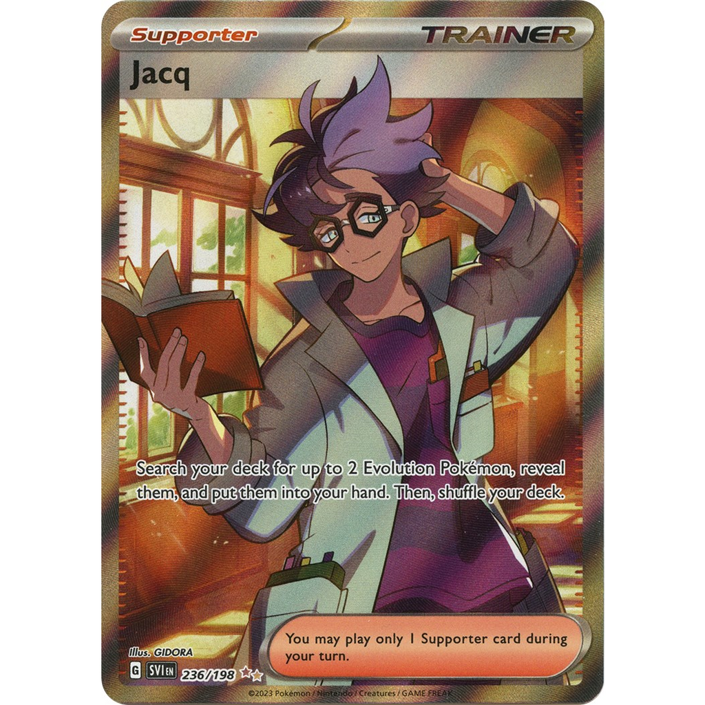 Jacq / Full Art Trainer / 236/198 / English Scarlet & Violet Base Set ...