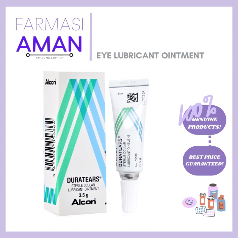 Alcon Duratears Naturale Sterile Ocular Lubricant Ointment 3.5g ...