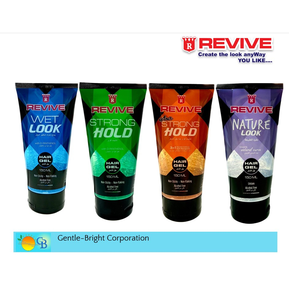 Revive Hair Gel 150ml (Wet Look/ Strong Hold/ Extra Strong Hold/Soft ...
