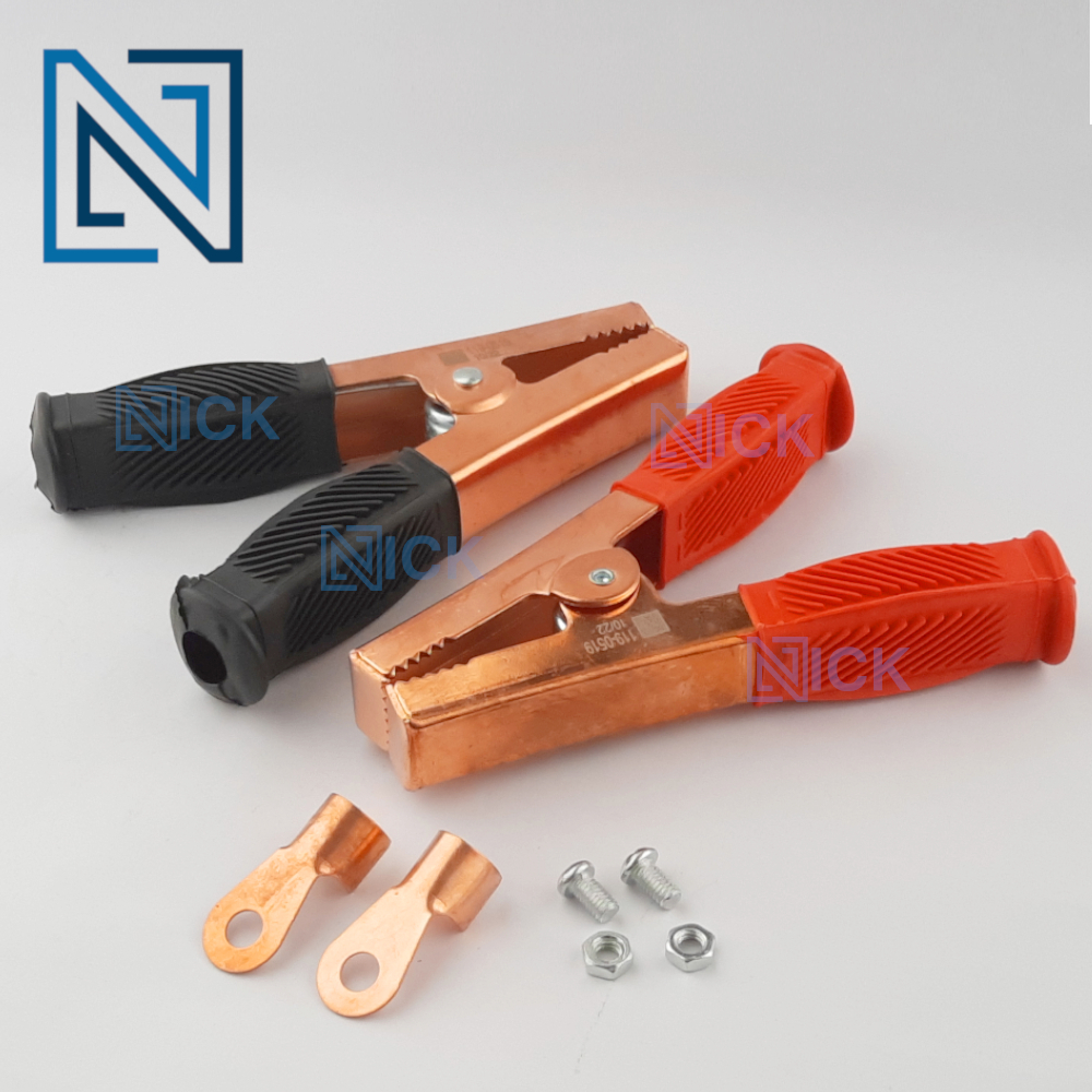 1 Set Red Black 300AMP Battery Alligator Clamp Electric Crocodile Clip ...