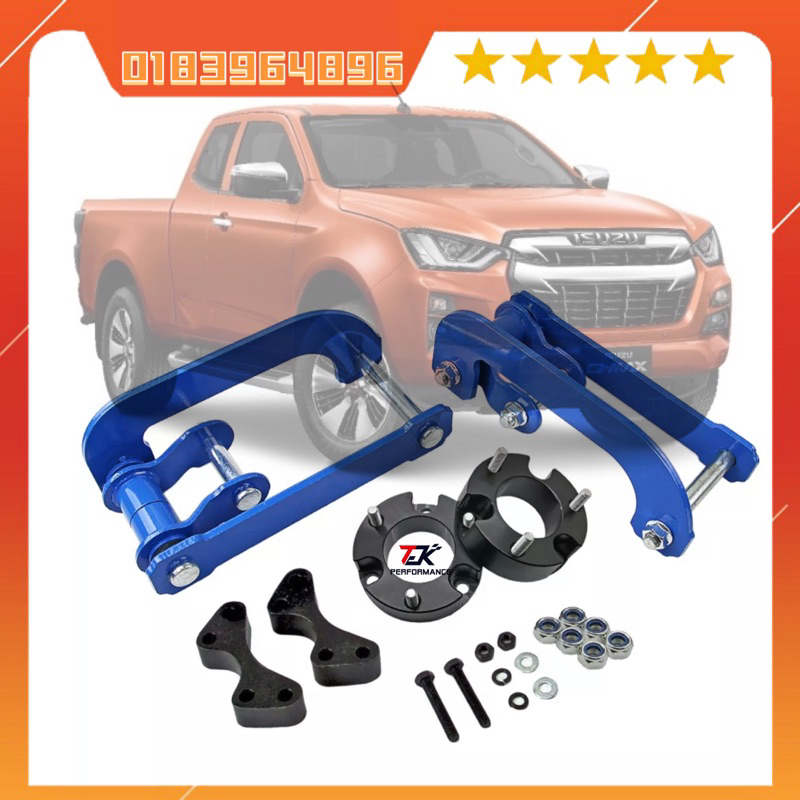 Front 2.5" Spacer Rear 2" Comfortable Shackle Suspension Lift Kit For ...