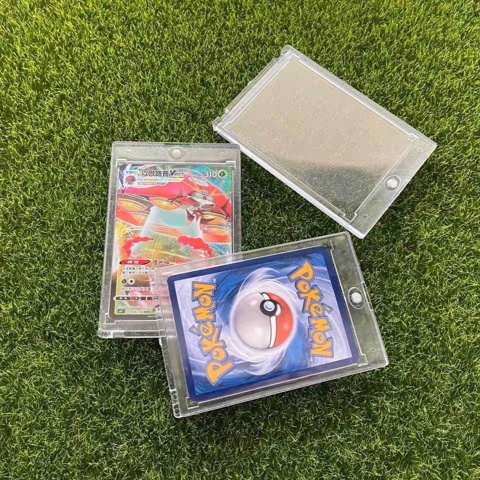 35PT Pokemon Card protector Casing Magnetic Crystal Card Case Sleeve ...