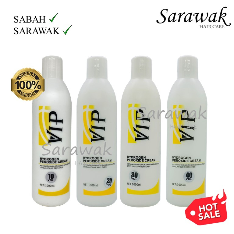 VIP Hydrogen Peroxide Oxidant Cream 1000ml (3% 10VOL, 6% 20VOL, 9% 30VOL, 12% 40VOL) | Shopee ...