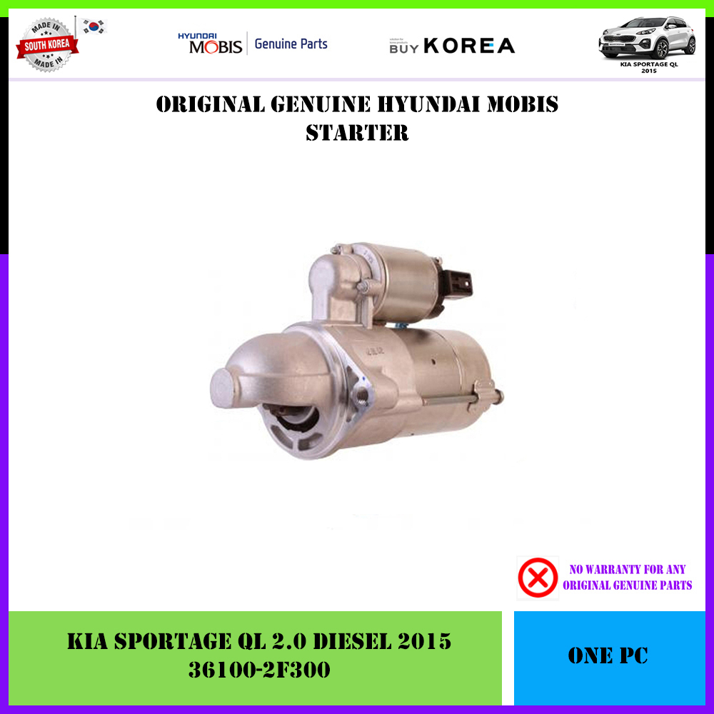 Kia Sportage QL 2.0 Diesel 2016 Genuine Hyundai Mobis Starter (36100 ...