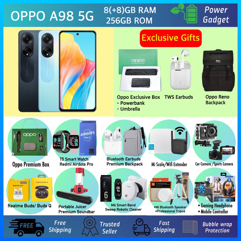 Oppo A98 5G | 8(+8)GBRAM 256GB | 64MP AI Camera | 67W SuperVOOC | 120Hz ...