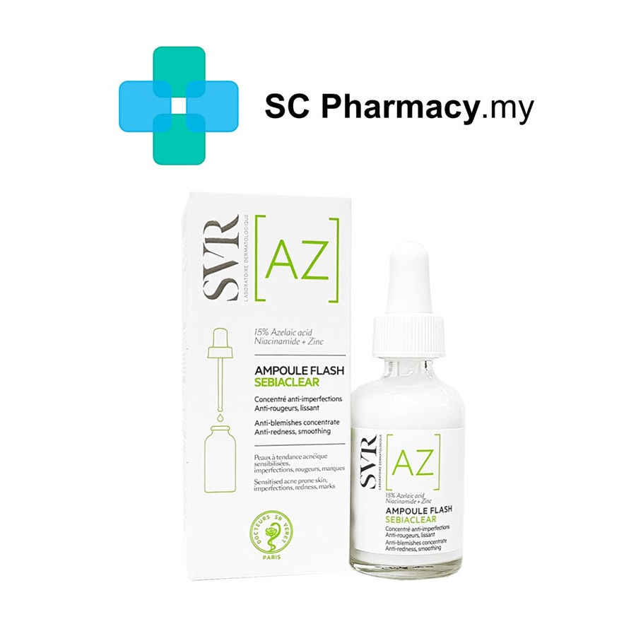 SVR Ampoule Flash [AZ] Sebiaclear Anti-Blemishes Anti Mark Serum 30ml ...
