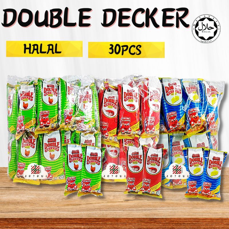 30pcs Keropok Double Decker (Chicken / Prawn / Cheese) | Shopee Malaysia