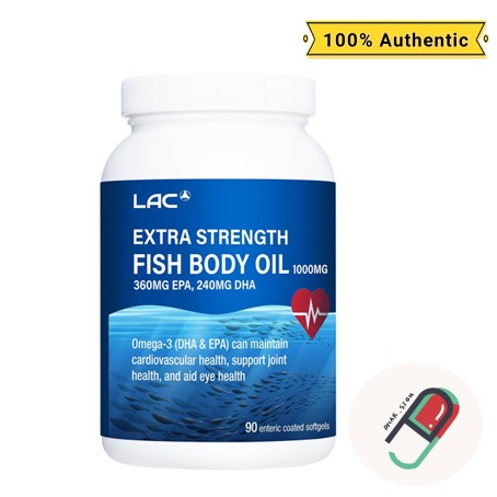 LAC Extra Strength Fish Body Oil 1000mg (90 Softgels) | Shopee Malaysia