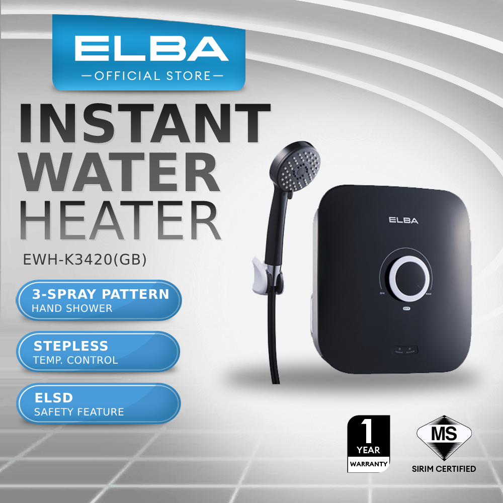 ELBA Instant Water Heater ACQUA Series EWH-K3420(GB) / (SW) - Basic ...