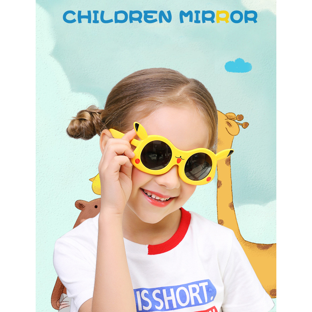 Cartoon Kids Glass Polarized Children Sunglass Girls Boy Silicone Soft ...