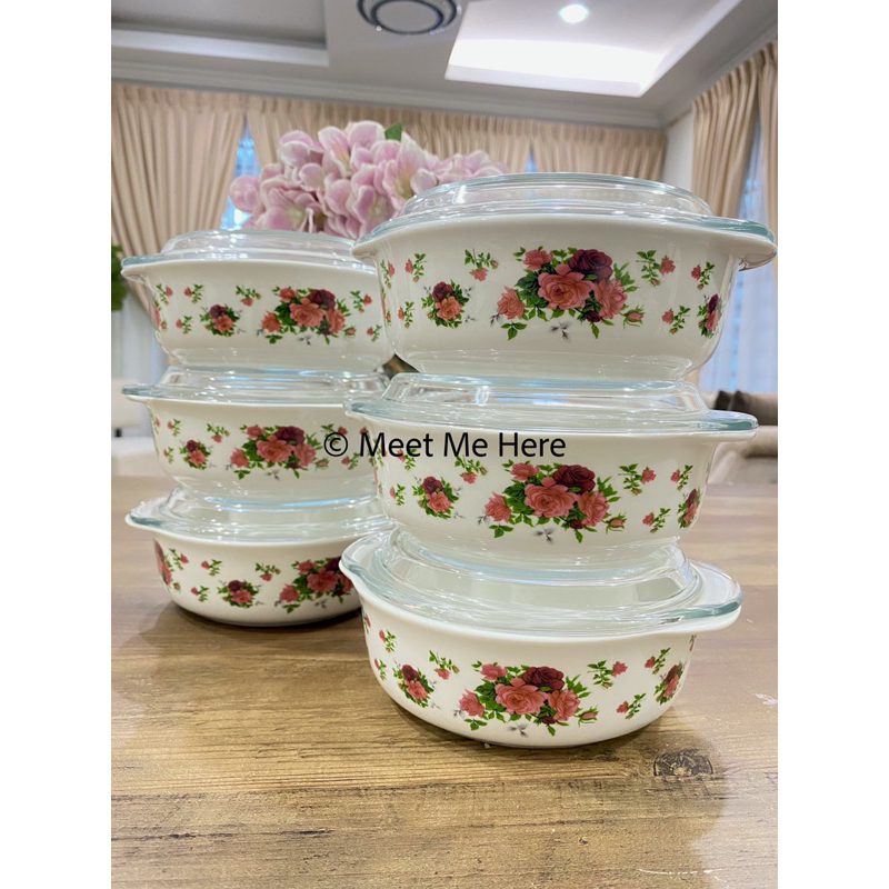 Casserole Giacomo Porcelain 6" – Oven Microwave Safe | Mangkuk Kaca ...