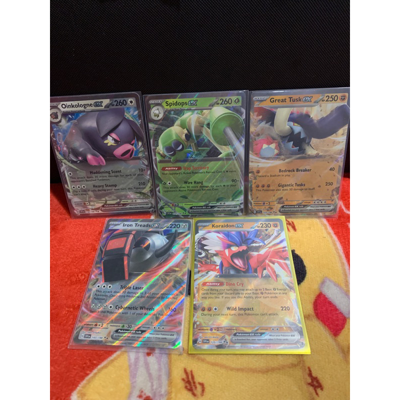 Pokemon Tcg - Scarlet Pokemon ex Koraidon spidox iron treads great tusk ...
