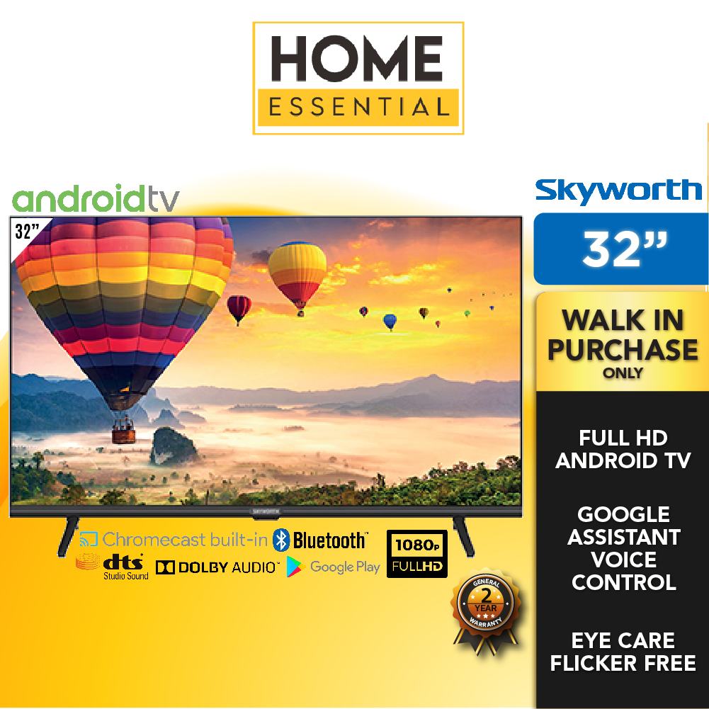 Skyworth 32 Inch 2K Android Smart TV 32STD6500 | Google Assistant ...