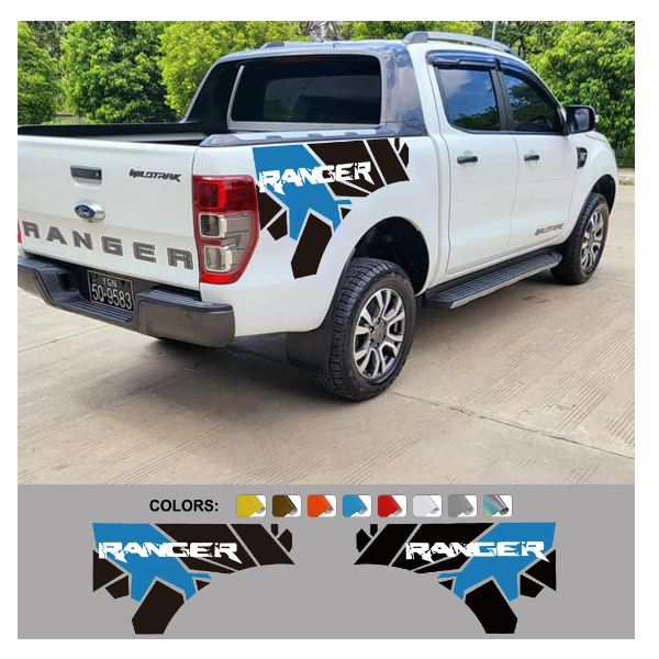 Pickup Sticker For Ford Ranger Raptor XLT T6 Car Trunk Side Decor Decal ...