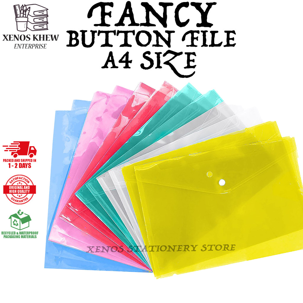 A4 FANCY BUTTON FILE / A4 BUTTON FILE (READY STOCK) | Shopee Malaysia