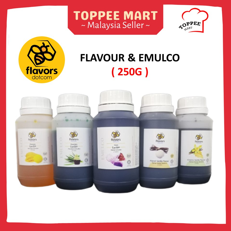 Flavours Dotcom 250g Flavour & Emulco Yam / Pandan / Pandan Coconut ...