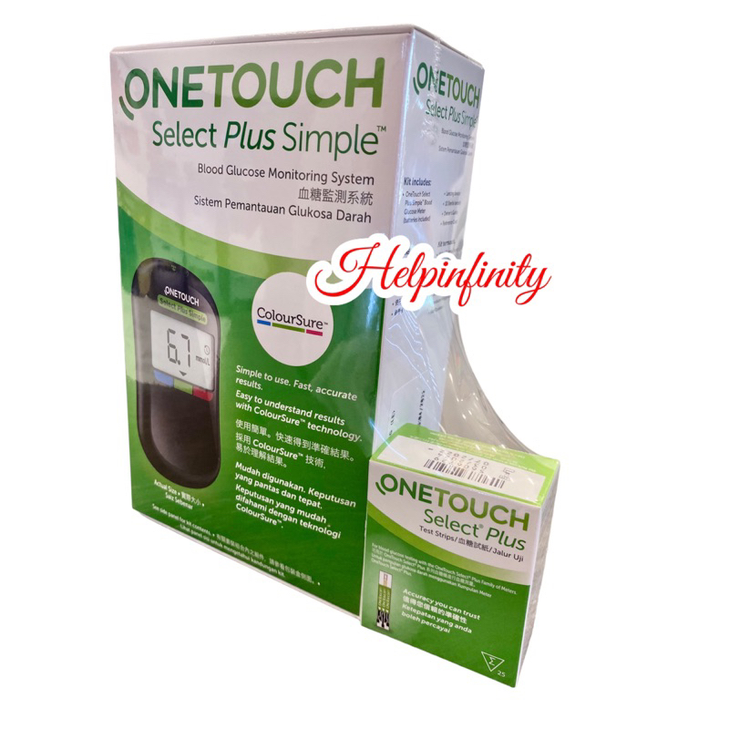 OneTouch Select Plus Simple Blood Glucose Monitoring System (Full ...