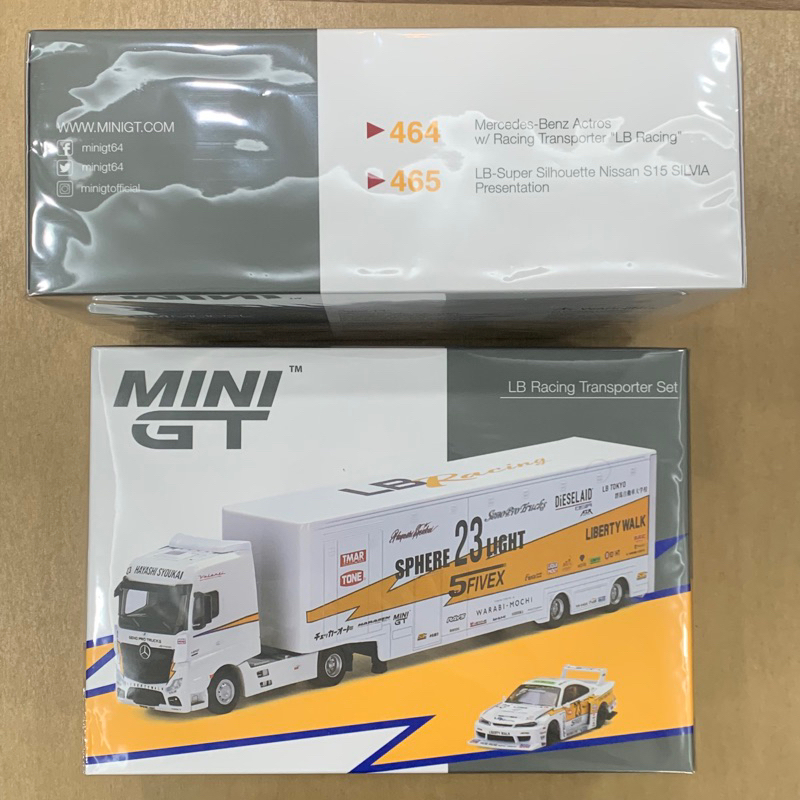 Mini GT LB Racing Transporter Set ⚠️🆕⚠️ S0004 - MGT # 464 Mercedes-Benz ...