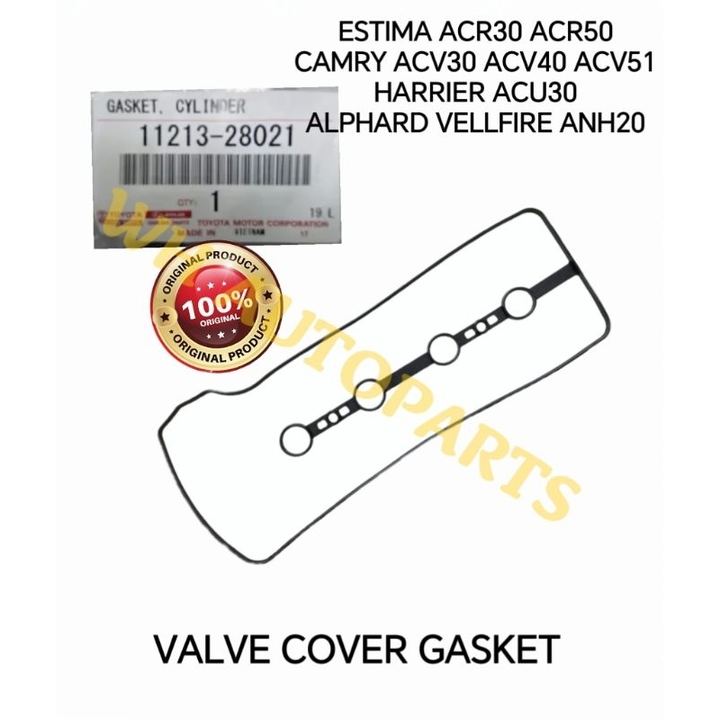 100% ORIGINAL TOYOTA ACV30, 40, 50, ESTIMA VALVE COVER GASKET 11213 ...