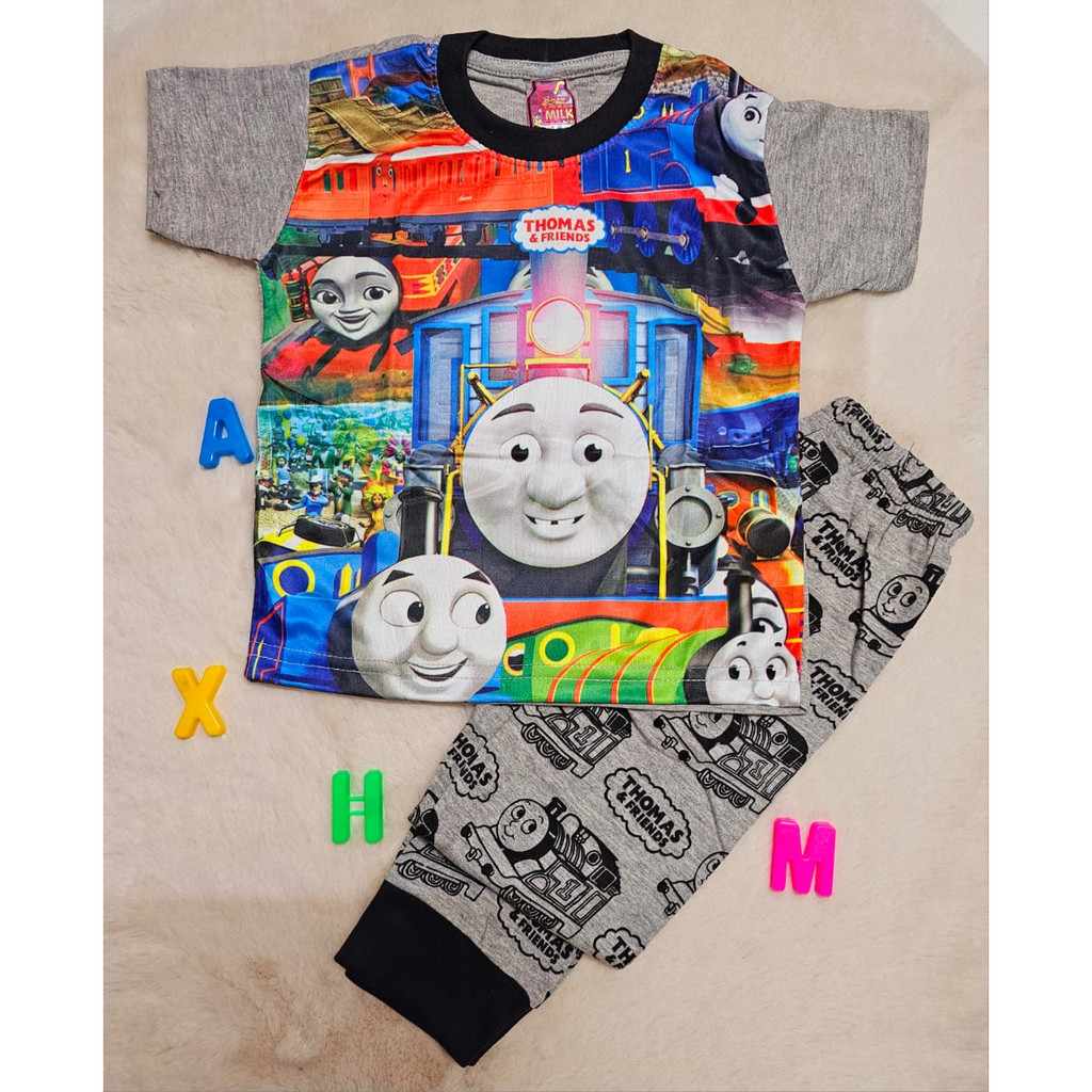 Pyjamas Kanak-Kanak/Kids Pyjamas (Thomas Train) | Shopee Malaysia