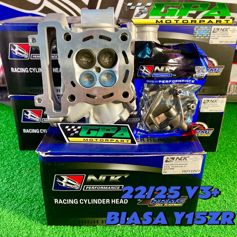 NLK PERFORMANCE RACING SUPERHEAD PORTING CNC V3+ V3 Y15ZR LCV8 19/22 20/23 22/25 | Shopee Malaysia