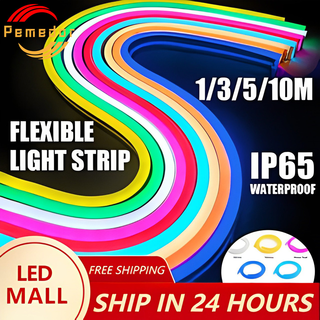 10 Meters Flex Neon Light 220V LED Strip Light Waterproof Flexible LED ...