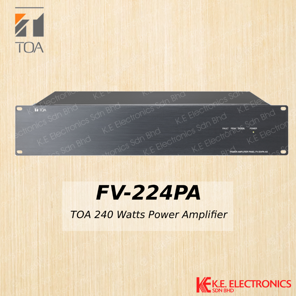 TOA FV-224PA 240 Watts Power Amplifier | Shopee Malaysia
