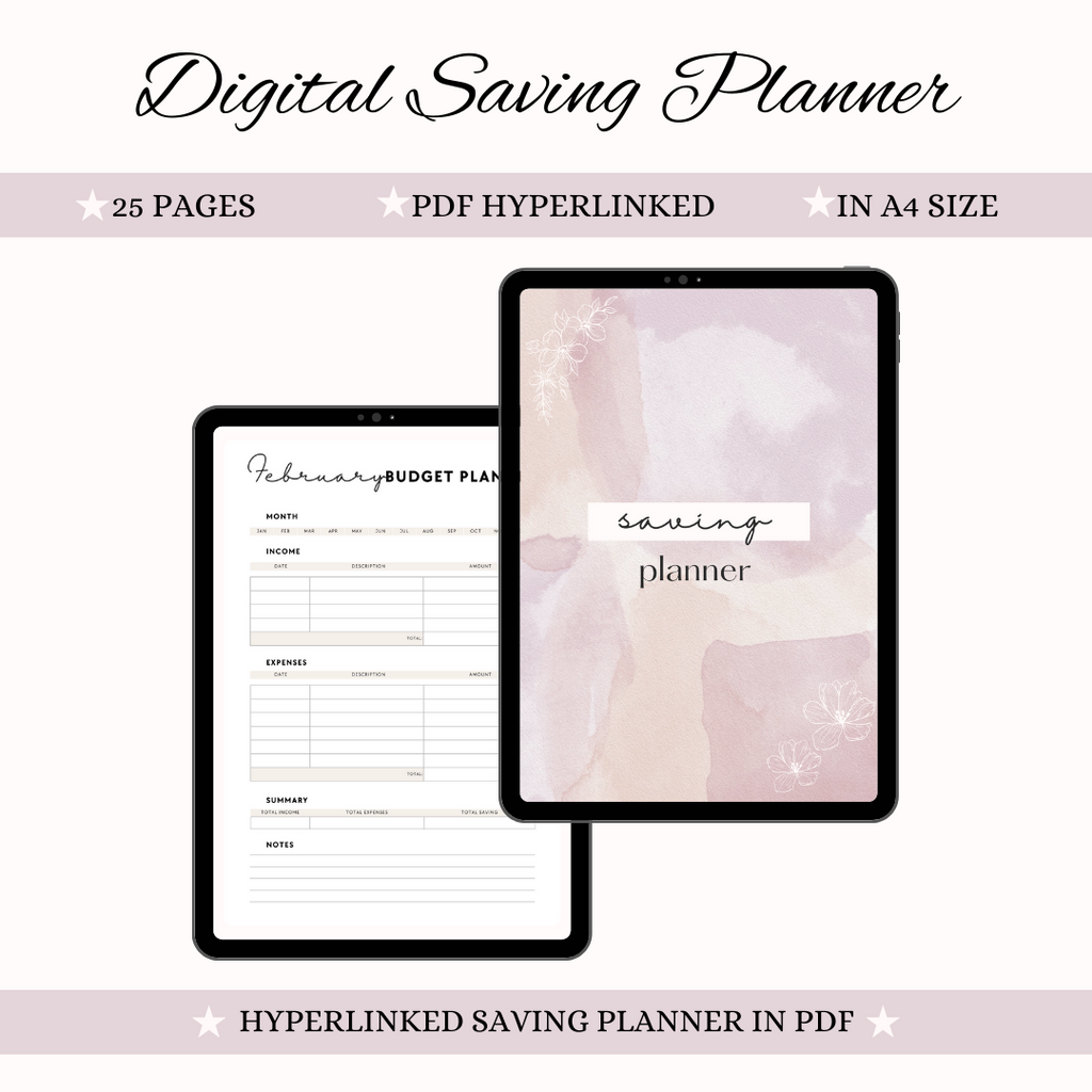 Financial Saving Goal Budget Tracker | Affordable Digital Planner ...