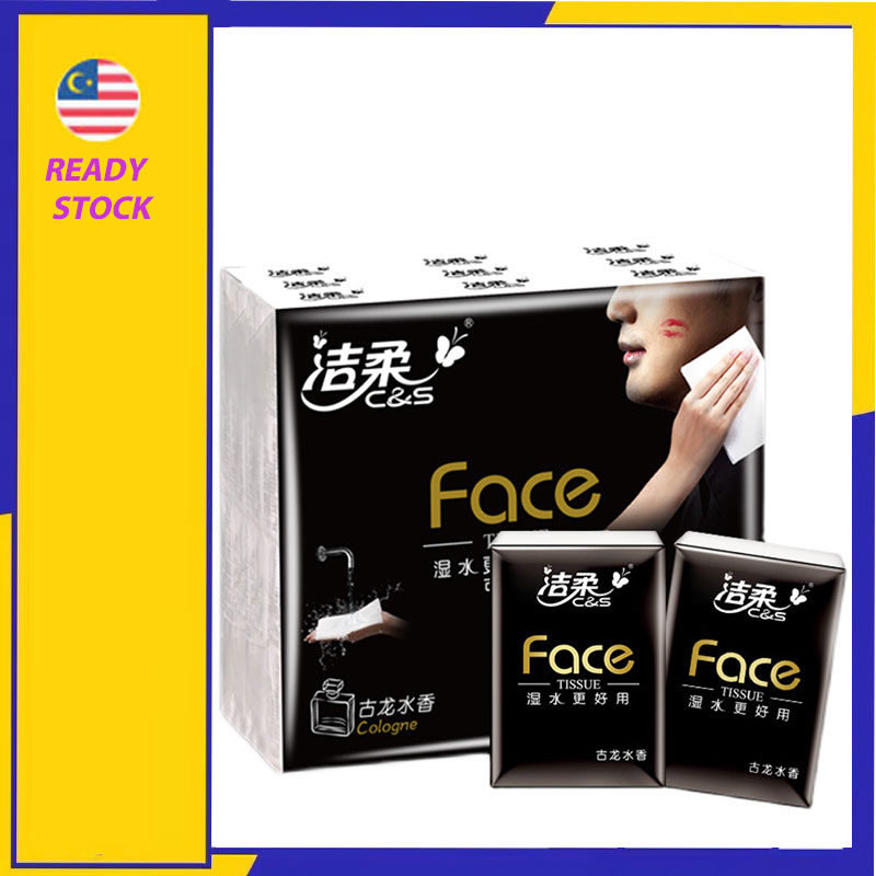 C&S Face Facial tissues mini 182mm*186mm 4ply 6p *18洁柔mini古龙香水手帕纸可湿水 ...