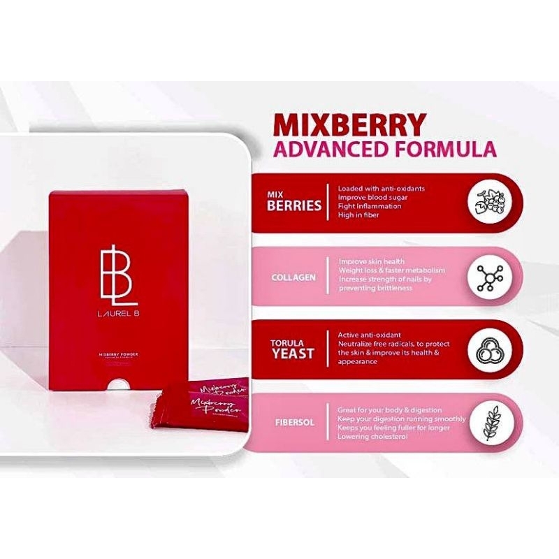LAUREL B MIXBERRY ADVANCE FORMULA 15 SACHET × 5 G (BOX) | Shopee Malaysia