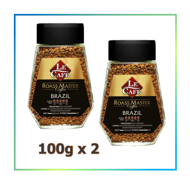Le Cafe Roast Master Premium Import Gold Instant Coffee Colombia Brazil ...