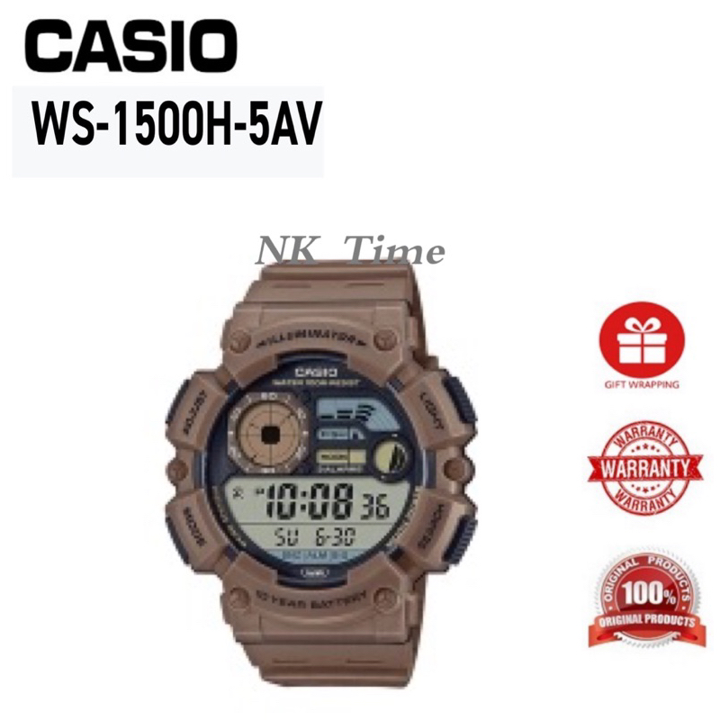 CASIO WS-1500H-5AV / WS-1500H-5A / WS-1500H DIGITAL WATCH 100% ORIGINAL ...