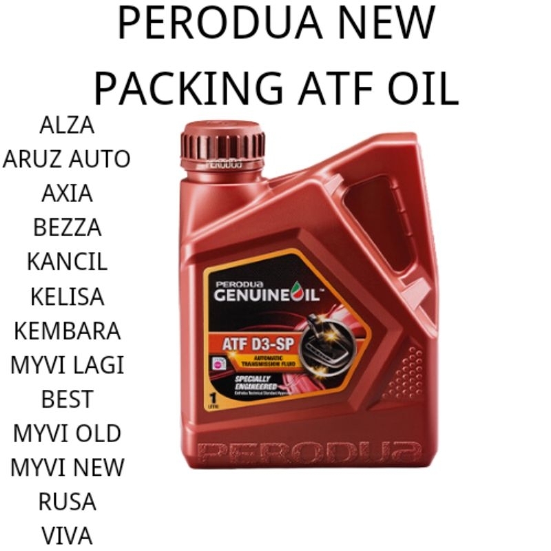 PERODUA NEW PACKING ATF OIL 1L AXIA,BEZZA,VIVA,MYVI,ALZA | Shopee Malaysia