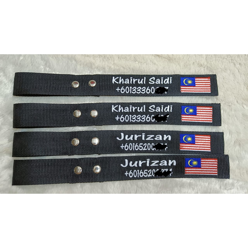 (BUTTON) Luggage Tag Embroidery Custom Pre Order - Bag Tag Bersulam ...