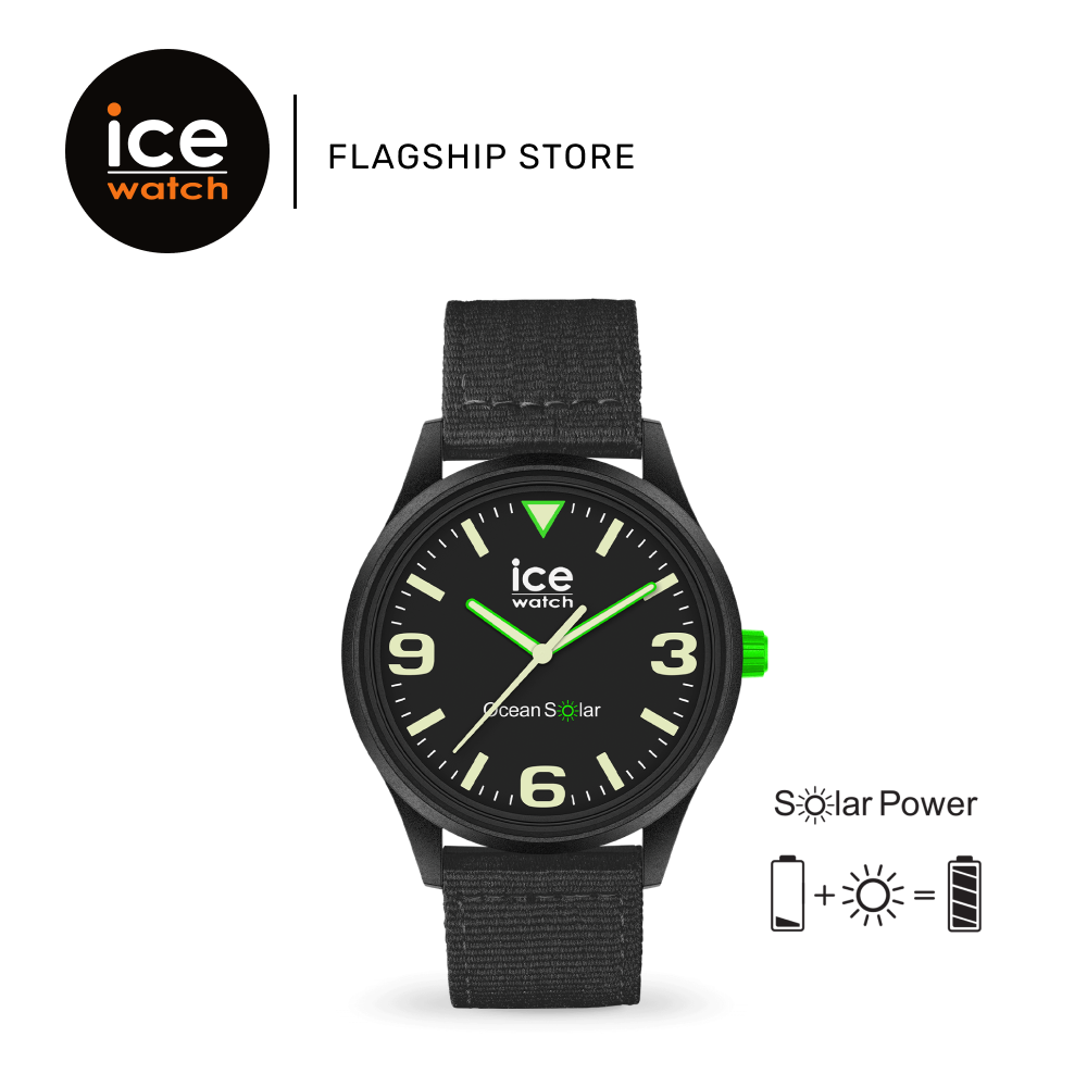 Ice-Watch ICE Ocean Solar - Black (Medium) [019647] | Shopee Malaysia